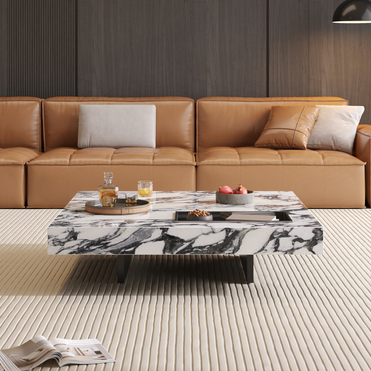 Brayden Studio® Table basse carrée en acier fritté de 39,37 po Briamarie - Wayfair Canada